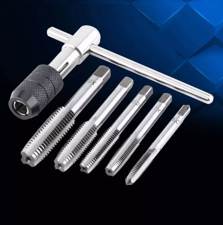 6/10PCS T-type Machine Screw Thread Tap Wrench M3/M4/M5/M6/M8 Tap Set ...