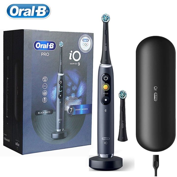 Oral B iO Series 9 3D Smart Electric Toothbrush Pressure Sensor Visible Timer AI Tracking Brush ...