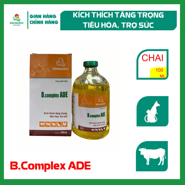 Vemedim B COMPLEX ADE Kích thích tăng trọng, tiêu hoá, trợ sức, chai ...