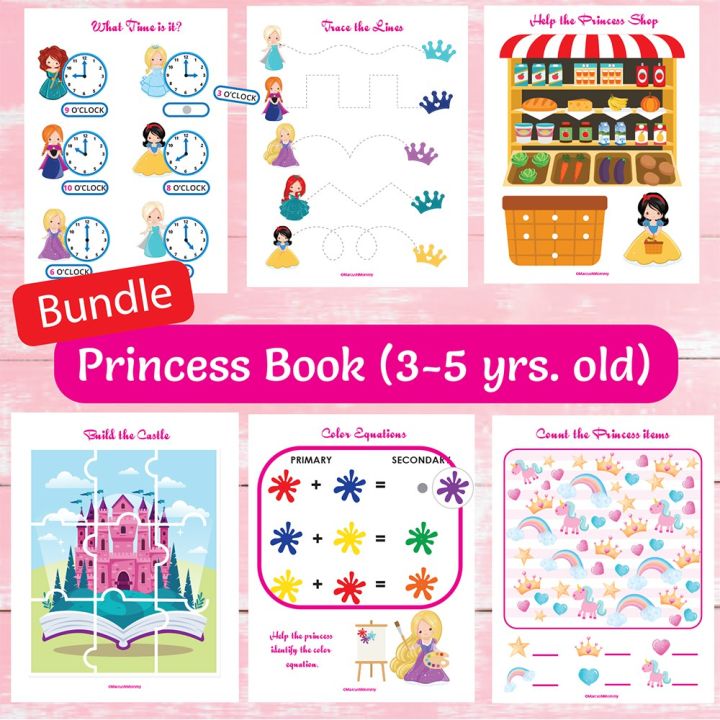 Princess Themed Busy Book/Learning Binder for 3-5 Years Old (Preschool ...