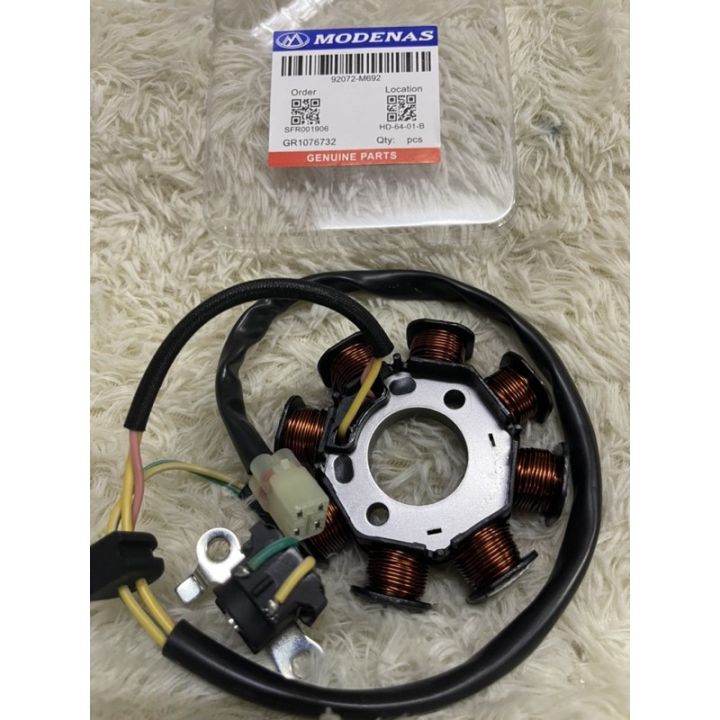 modenas dinamik 120 dinamik-120 STARTER COIL MAGNET STARTOR ASSY FUEL ...