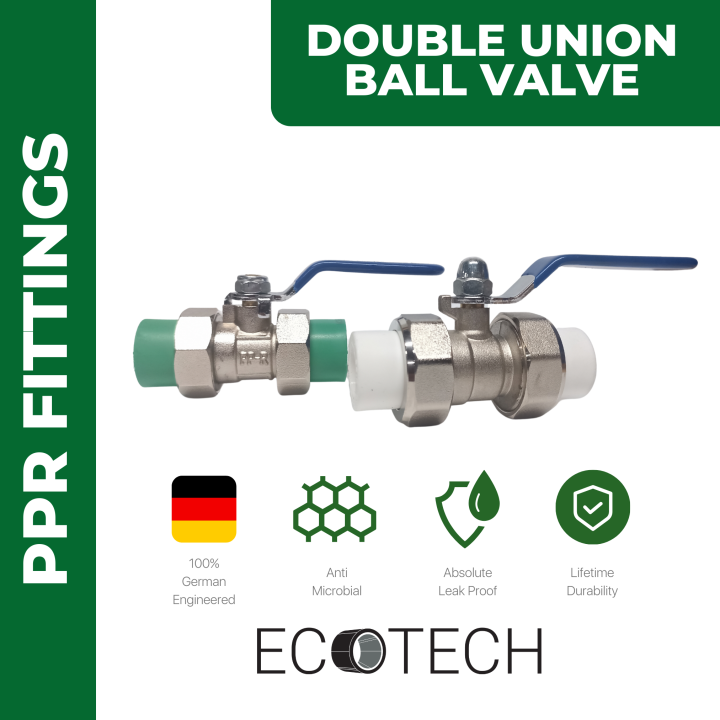 ECOTECH™ PPR Fittings - Double Union Ball Valve | Lazada PH