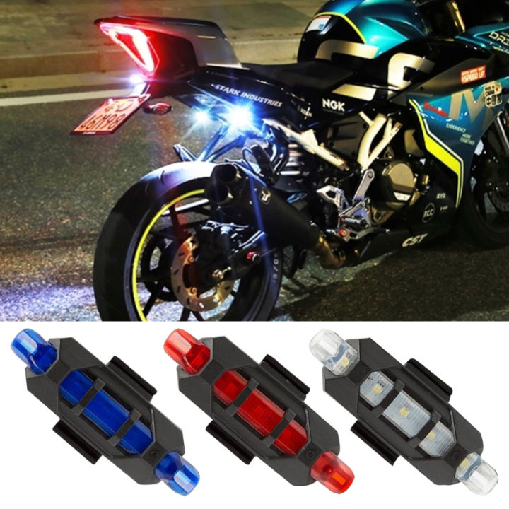 【In Stock】MINI Motorcycle Tail Light Warning Light Mountain Bike Strobe ...