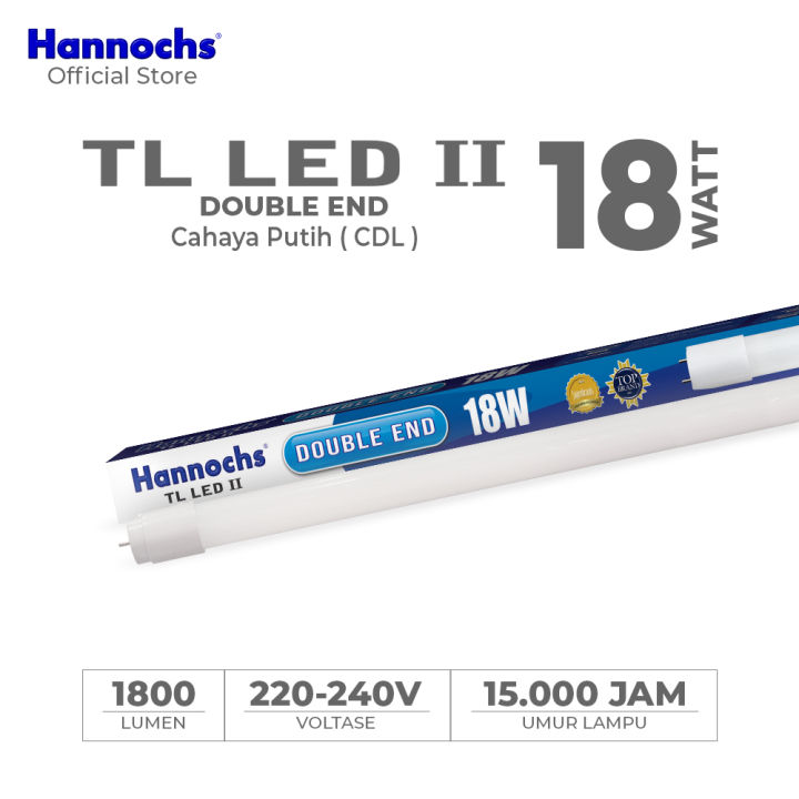 Hannochs TL LED II Double End 18 Watt CDL - Putih - Lampu Tube Light | Lazada Indonesia