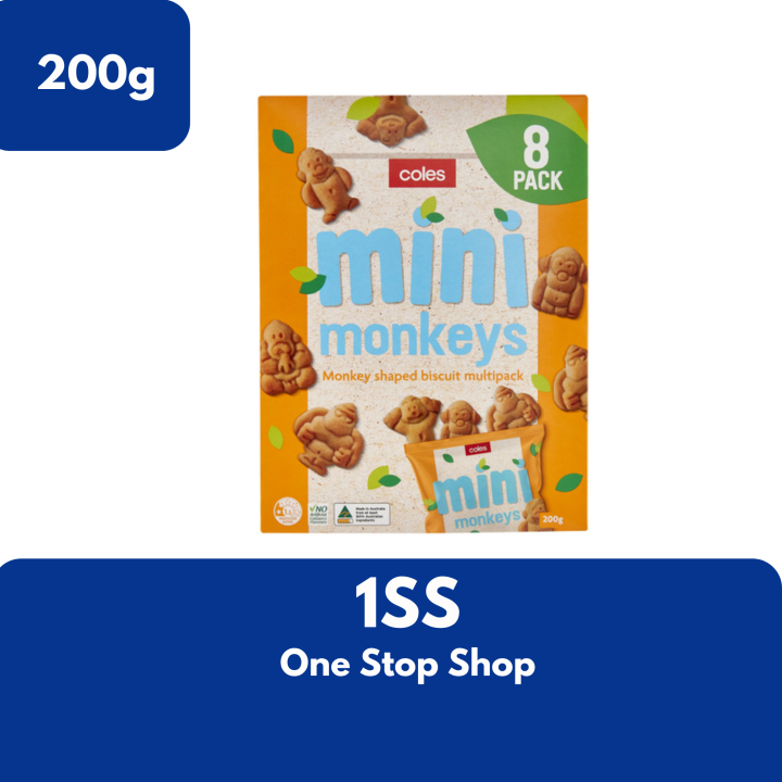Coles Multipack Mini Monkey Butter Biscuits, 200g | Lazada PH