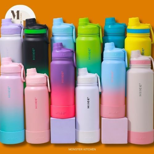 Hilee Flask Hydration Wide Mouth Stainless Steel Drinking Water Bottle ...