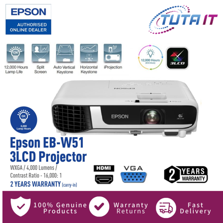 Epson EB-W51 WXGA 3LCD Projector | Lazada