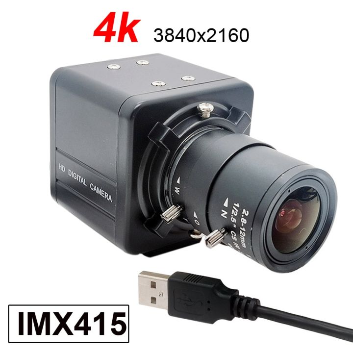 Industrial 8MP 4K 3840X2160 IMX415 CMOS USB Webcam With 2.8-12MM ...