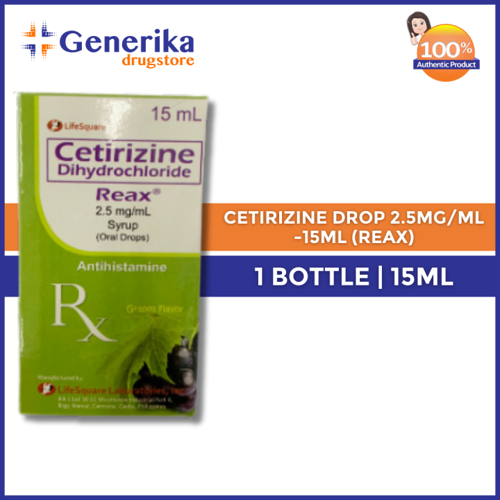 Reax Cetirizine Syrup 2.5mg/ml - 15ml | Lazada PH