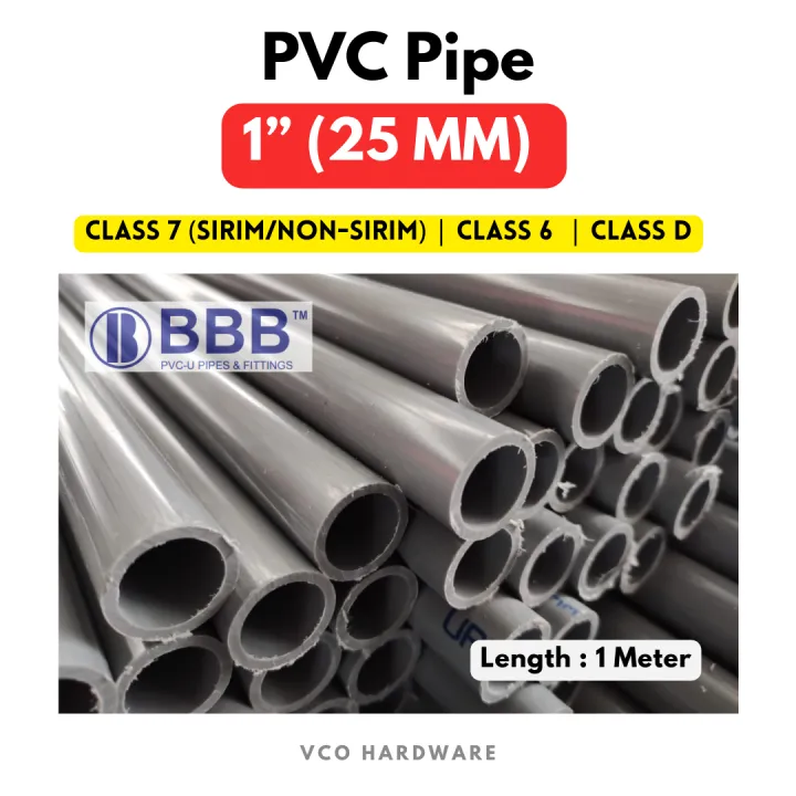 [1" x 1 Meter ] 25 MM PVC Pipe / Water Pipe DIY Pipe Paip Air Getah ...