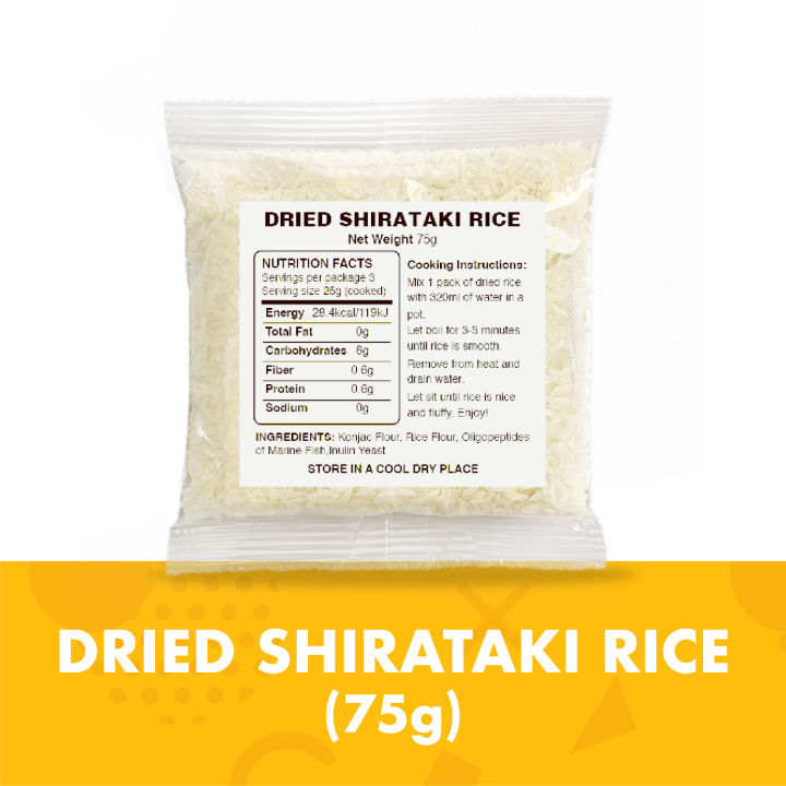 Dried Shirataki (Konjac) Rice || 75g | Lazada PH