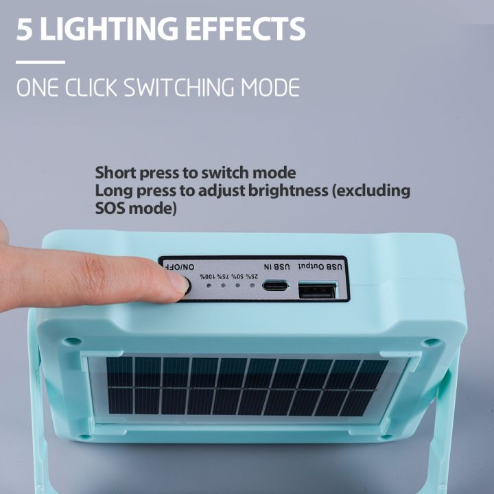 Portable Solar Flashlight Outdoor Camping Portable Multifunctional ...