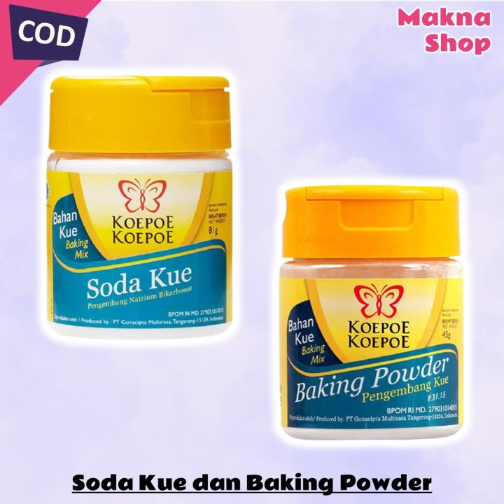 Soda kue dan baking powder koepoe koepoe kupu kupu pengembang kue ...