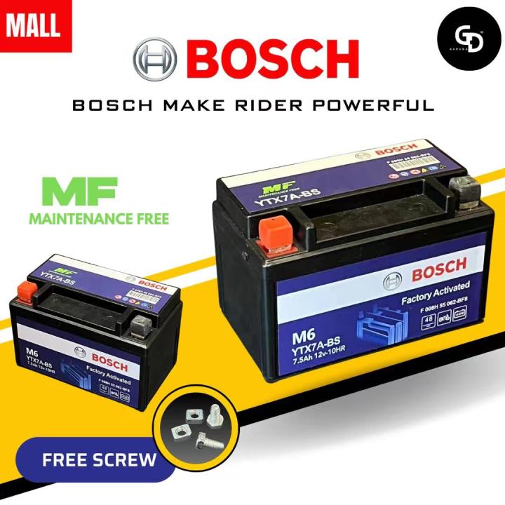 YTX7A BATTERY GEL KERING BOSCH SYM VF3i 185 MOTORCYCLE BATTERY KARISMA ...