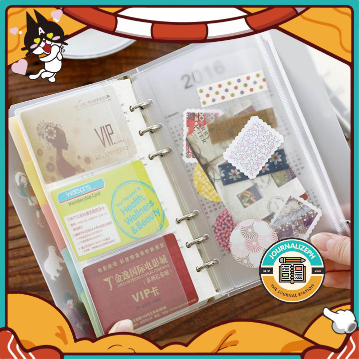 Clear Pocket / Ziplock /Calling cards for Binder A5 A6 A7 | Lazada PH