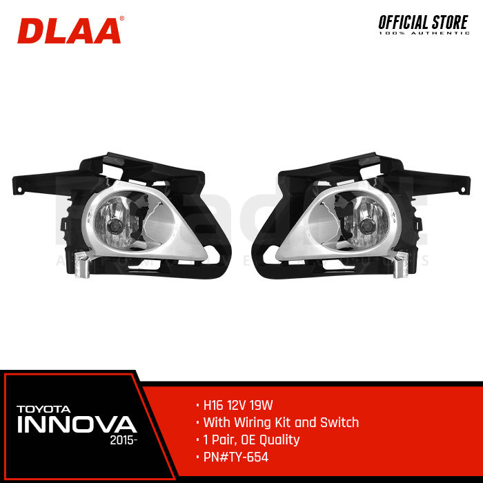 DLAA Genuine Fog Lamp / Fog Light H16 12V 19W, Clear for Toyota Innova ...