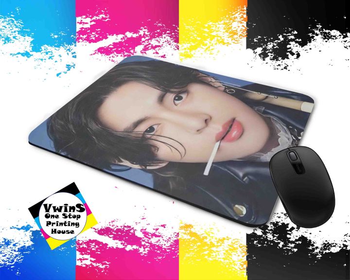 BTS Kim Tae Hyung V Design Mousepad Part 1 ! Kpop Kim Tae Hyung V ...