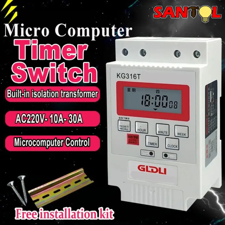 Digital Timer 220V 10A 30A Billboard Street Light Fully Automatic Power ...