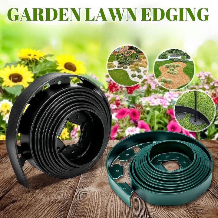 10m Garden Edging Border Grass Border No Dig Garden Lawn Edging Strip ...