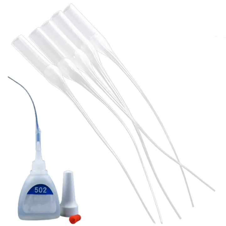 100pcs/pack Glue Micro-Tips Plastic Glue Bottle Tips Glue Extender ...