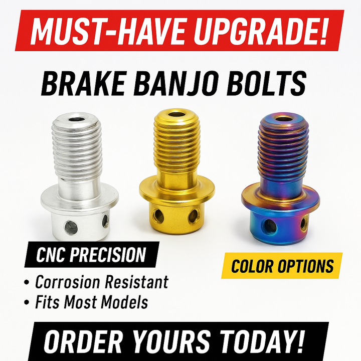 Original CNC Heng Motorcycle Caliper Banjo Bolt Titanium Gold ...