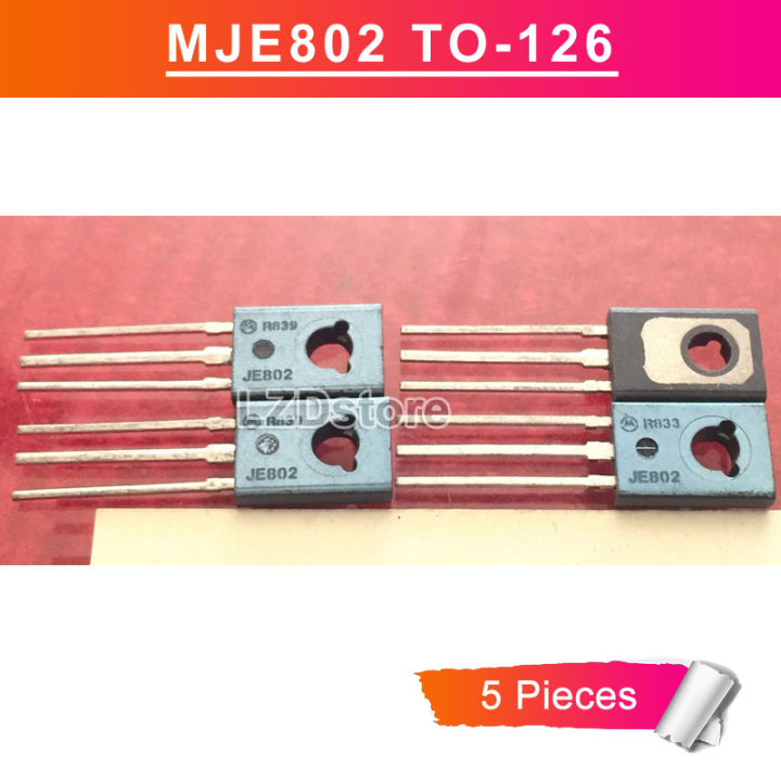 5pcs Original MJE802 TO-126 MJE 802 JE802 JE802G TO126 80V/4A NPN Power ...
