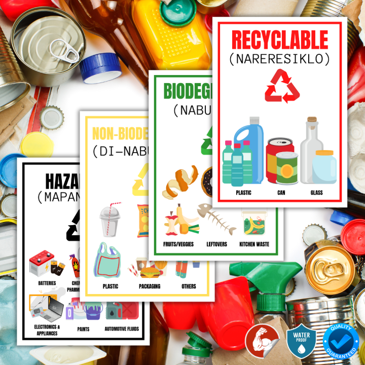 SECRET NEST Segregation Trash Bin Label Laminated Vinyl Sticker | Lazada PH