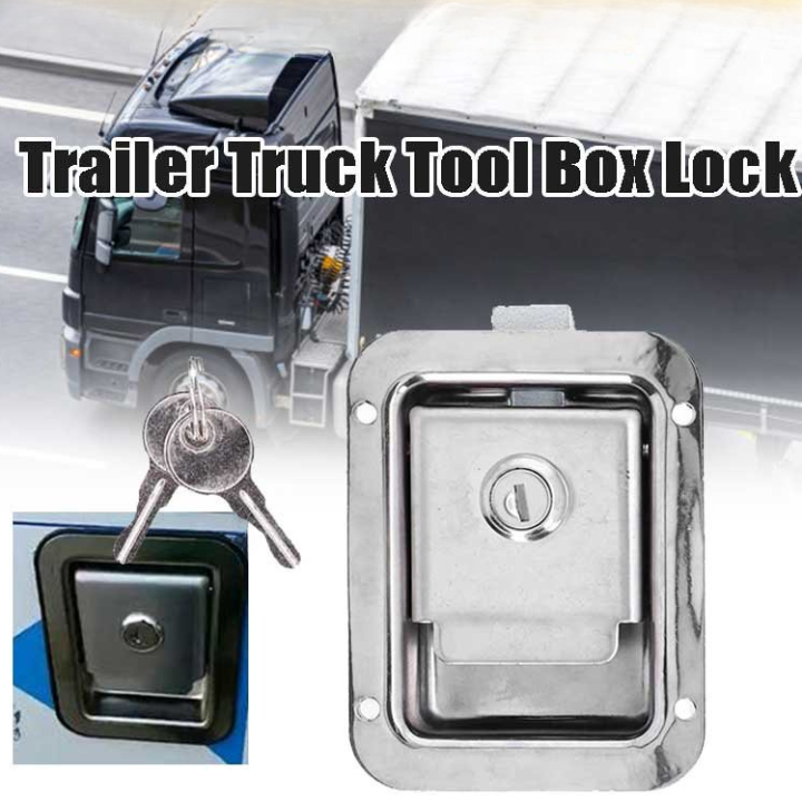 Stainless Steel Paddle Latch with Keys For Trailer Truck Tool Box Door ...