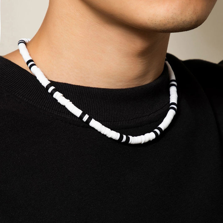 Shell Necklace Men Seashell Necklace Clay Bead Necklace for Men Boys ...