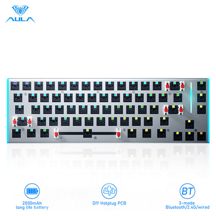 AULA F3267 Keyboard DIY Hotswap Keyboard Wired/Bluetooth/2.4G 67 Keys ...