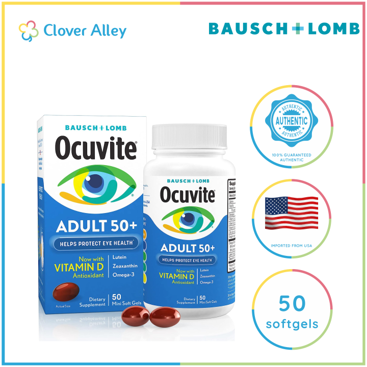 Ocuvite Adult 50+ Vitamin & Mineral Supplement, 50pcs (08/2025 expiry ...