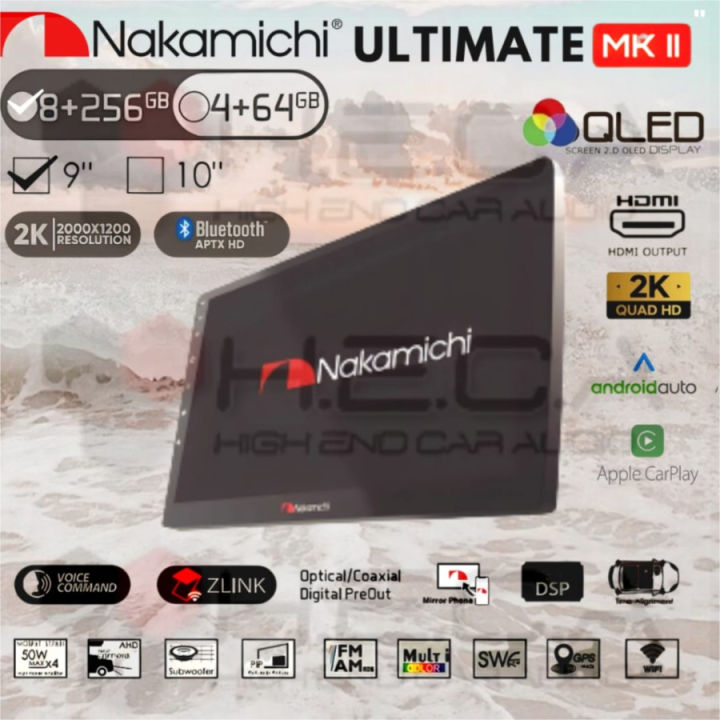 NAKAMICHI NA-3102i ULTIMATE MK II 9" Inch Head Unit 8/256 Android MKII | Lazada Indonesia