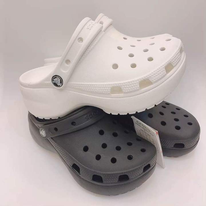 [TẶNG 12 STICKER] - Dép Cross đế cao 5cm cho nữ người lớn HannaKids Sục ...