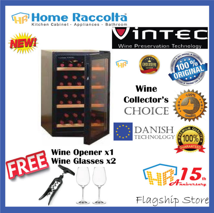 Vintec Wine Chiller VWS0350SCAX VINTEC Wine Cellar Wine Storage Cabinet ...