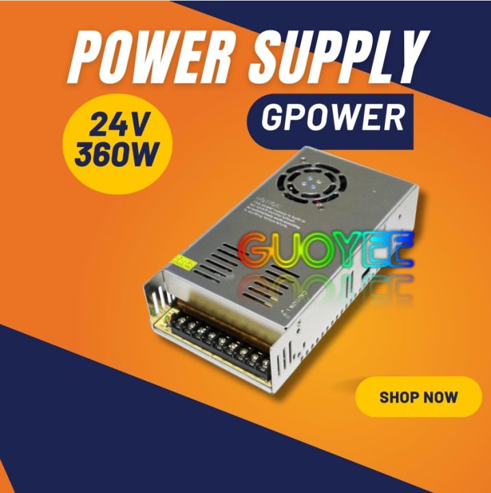 DC 24v Power Supply 360w 15A Transformer / Driver 360watts 15ampere for ...