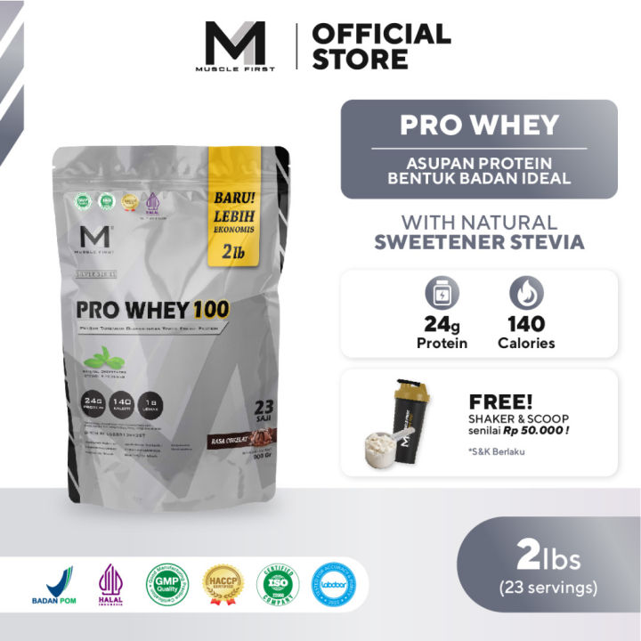 Musclefirst Pro Whey Gratis Shaker 2lbs 900 Gram M1 whey protein muscle ...