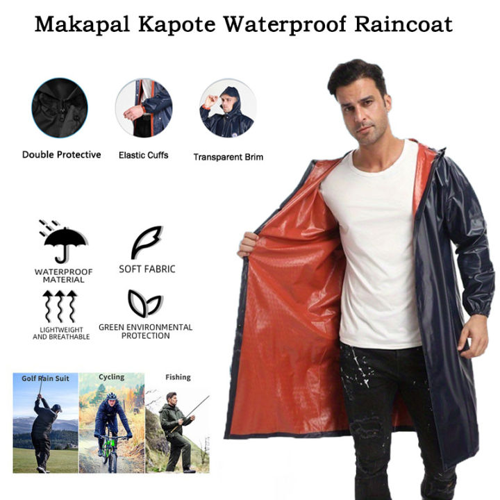 Universal Motorcycle Makapal Kapote Waterproof Raincoat PVC One Piece ...