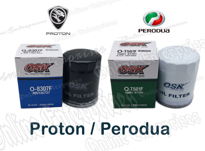 OSK Oil Filter Proton Perodua Toyota Mitsubishi Wira Waja Preve Exora ...