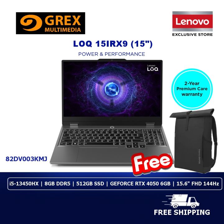 LENOVO LOQ 15IRX9 83DV003KMJ LUNA GREY GAMING LAPTOP (I5-13450HX,8GB ...