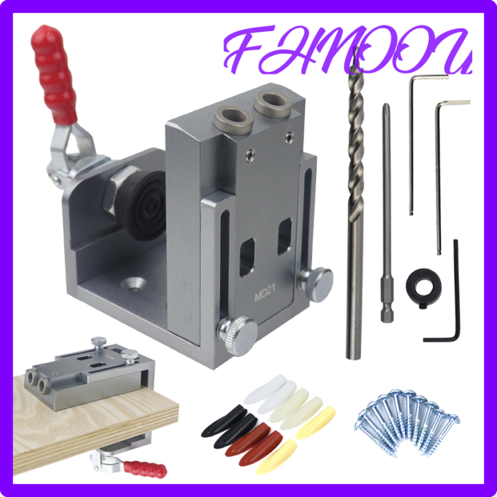 [FHNOOW] Quick Inclined Hole Doweling Jig Kit 15 Degrees Pocket Hole ...