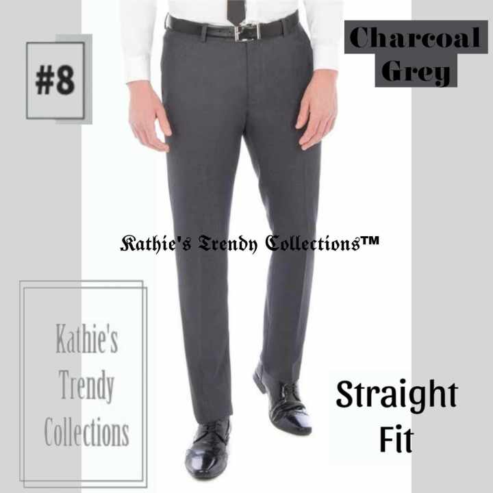 STRAIGHTCUT THICK FABRIC HIGH QUALITY FORMAL SLACKS FOR MEN CHARCOAL ...