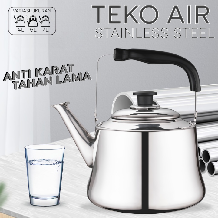 Teko Siul Full Stainless Steel Teko Whistle Kettle Masak Air Teko Kopi ...