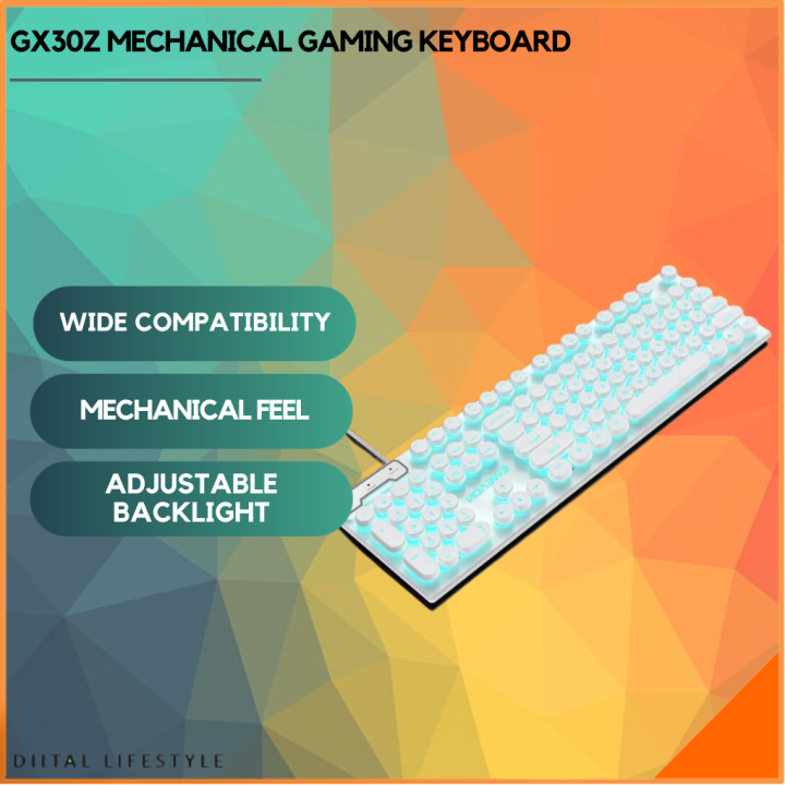 104 Keys Wired Mechanical Gaming Keyboard With Backlit PC Laptop Office ...