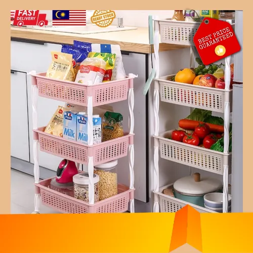 4 Tier Multipurpose Rack for Storing Makeup, Dry Groceries, Onions and ...