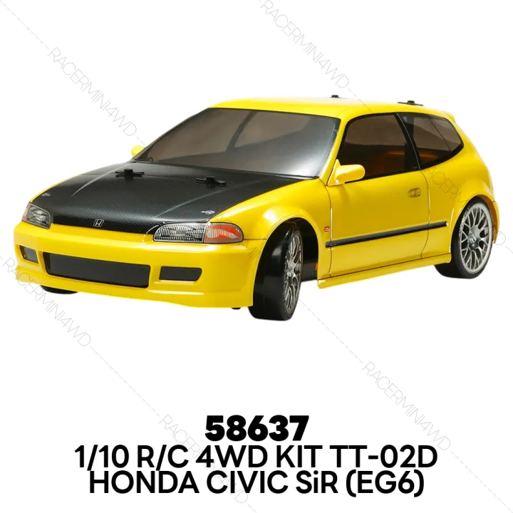 TAMIYA 58637 1/10 R/C 4WD Honda Civic SiR (EG6) (TT-02D Chassis) Drift ...