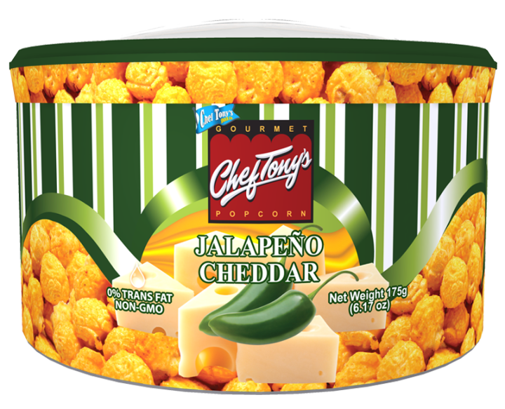 Chef Tony Gourmet Popcorn Jalapeño Cheddar 175g (Small Tub) | Lazada PH