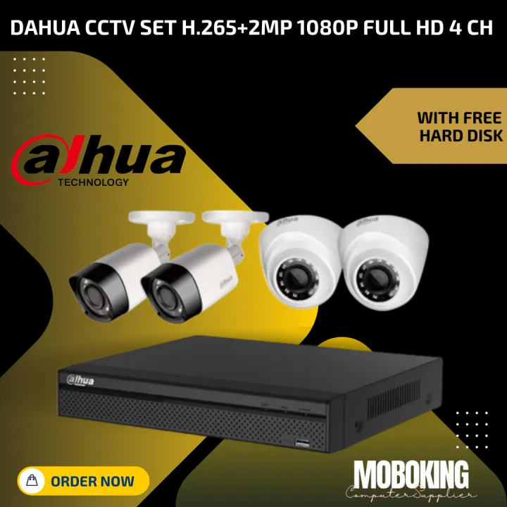 Newest CCTV Set H.265+2MP 1080P Full HD 4CH 4 Channel Security CCTV ...