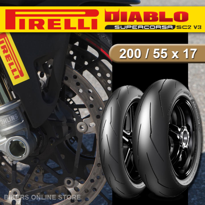 Pirelli Supercorsa SC2 V3 200/55x17 Yamaha R1 / Honda CBR1000 / Ducati ...