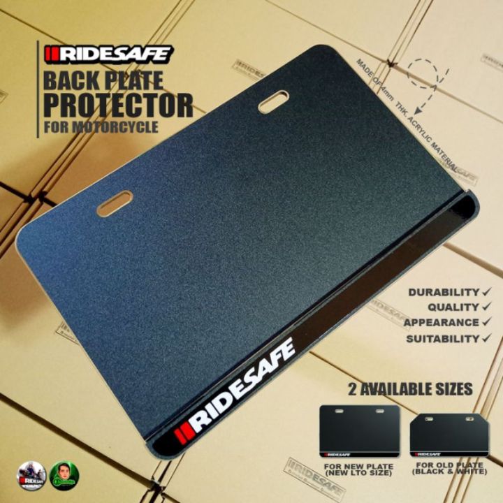 BACK PLATE PROTECTOR for MOTORCYCLE PLATE NUMBER with FREE STICKER ...