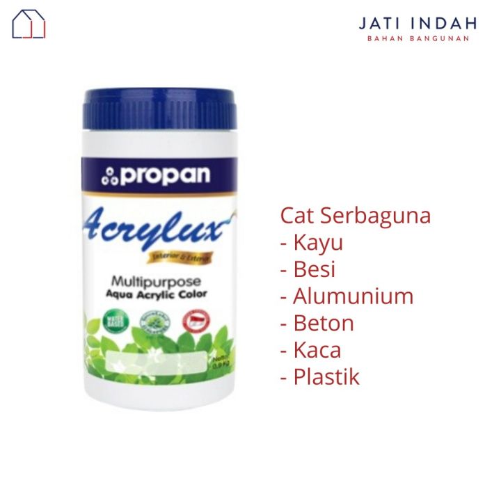 PROPAN ACRYLUX 0.9 kg Cat Multifungsi Kayu Besi Aluminium Beton Batu ...